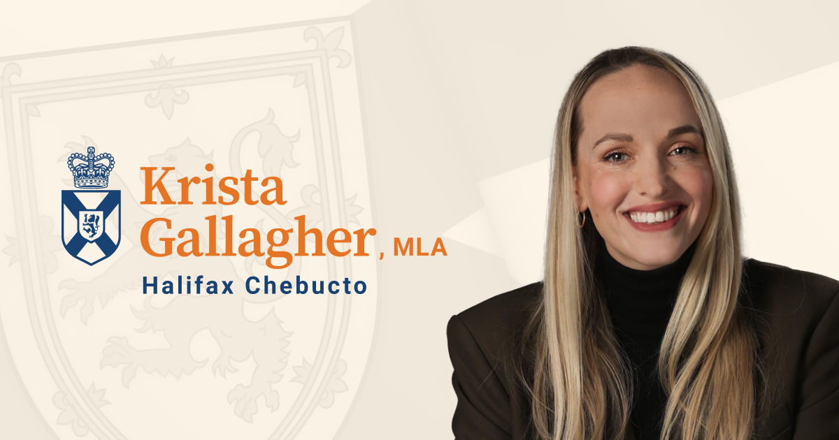 Krista Gallagher, MLA for Halifax Chebucto - Krista Gallagher, MLA for ...